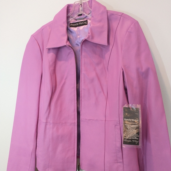 Pamela McCoy | Jackets & Coats | Nwt Lavender Leather Jacket | Poshmark